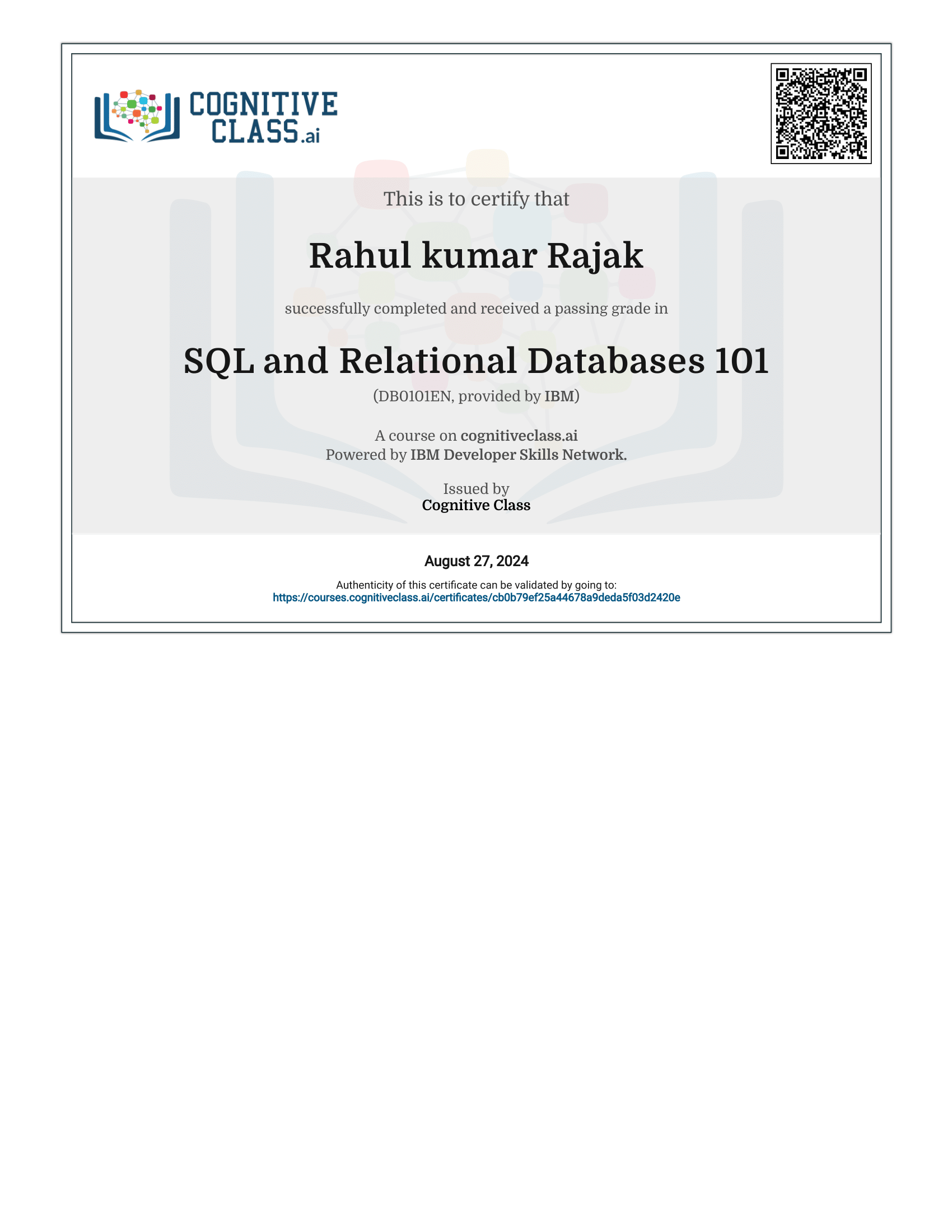 Rahul Kumar Rajak Portfolio